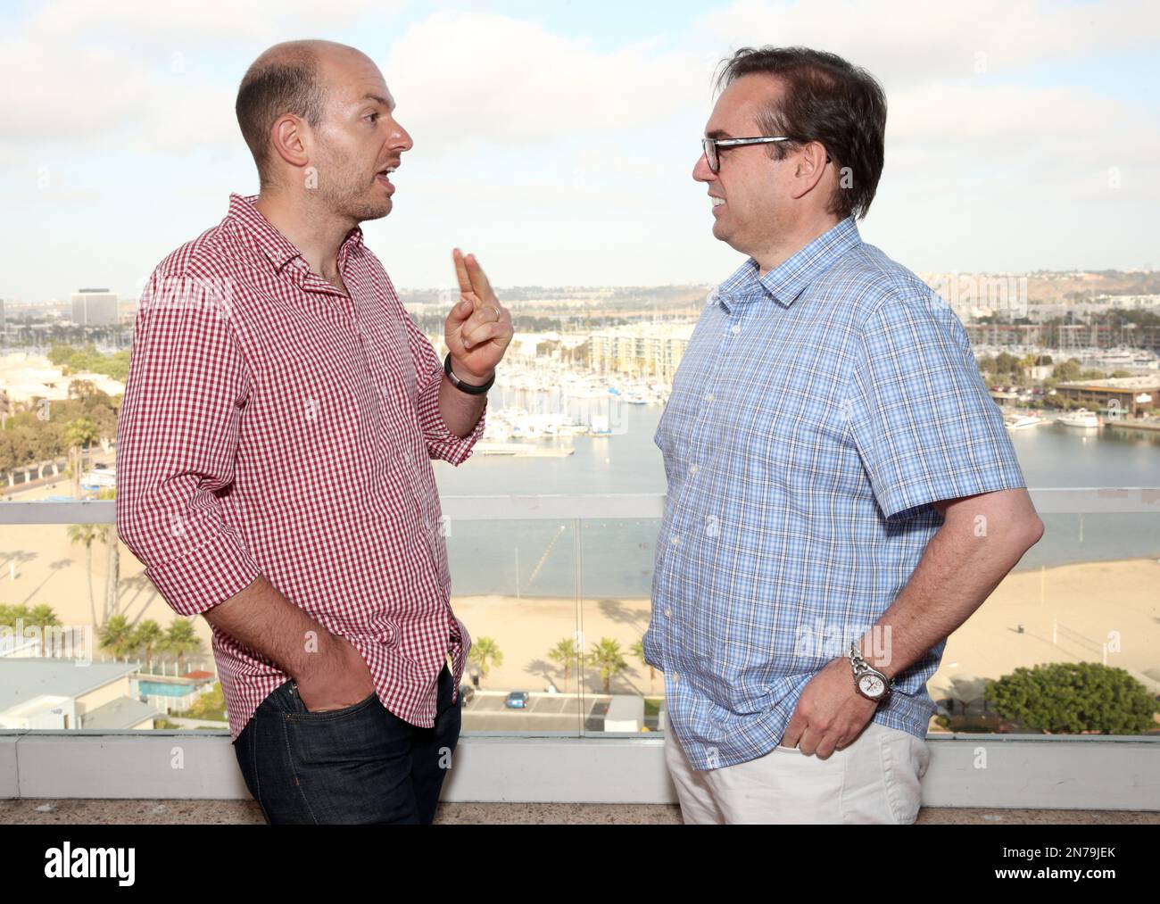 Paul Scheer and Peter Principato attend Millennium's 2013 EMA Party on ...