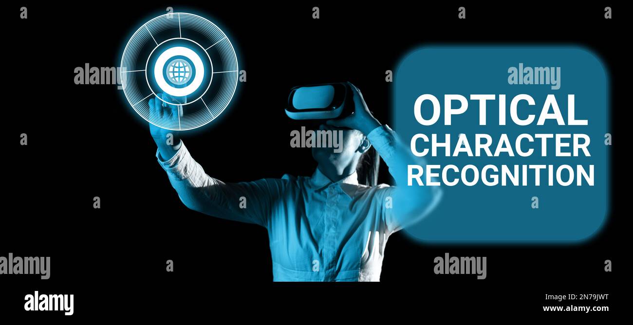 Writing displaying text Optical Character Recognition. Word Written on ...