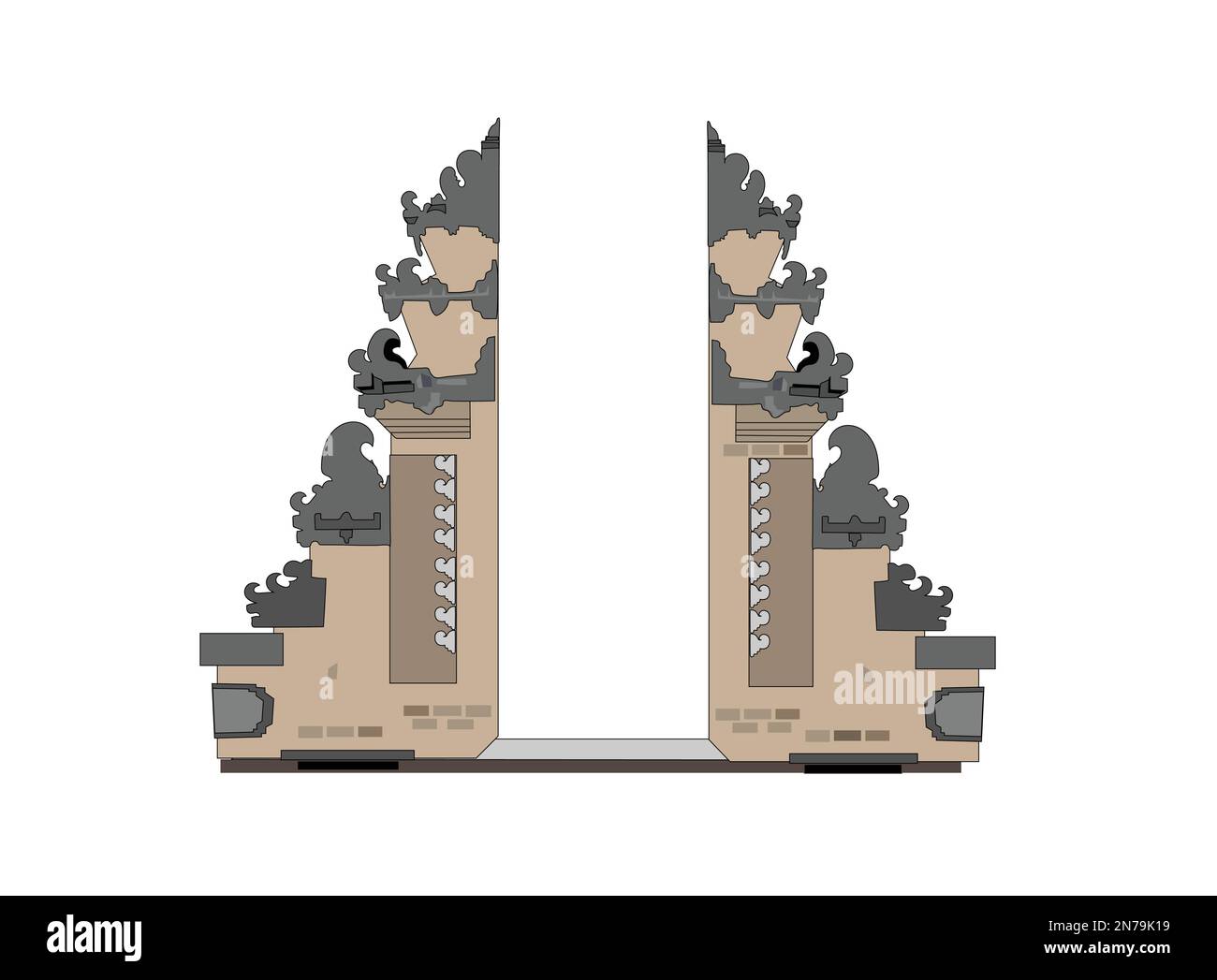 Bali temple vector Stock Vector Image & Art - Alamy