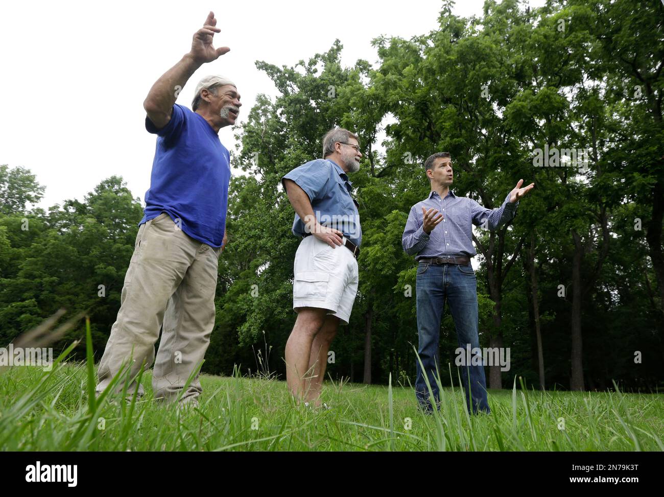 Martin Gallivan, College of William professor, right, gestures as ...