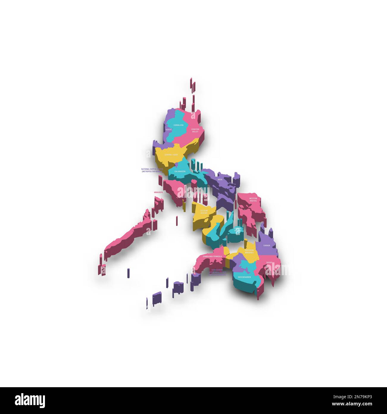 Philippines political map of administrative divisions - regions ...