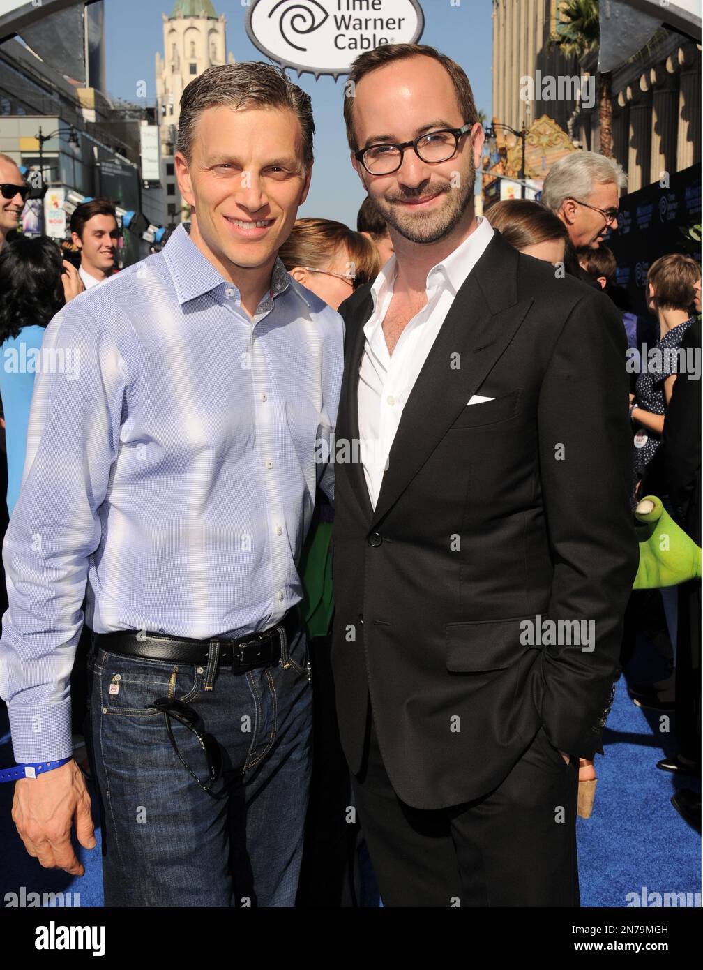 Producer Marc Greenberg, left, and director Saschka Unseld arrive at ...