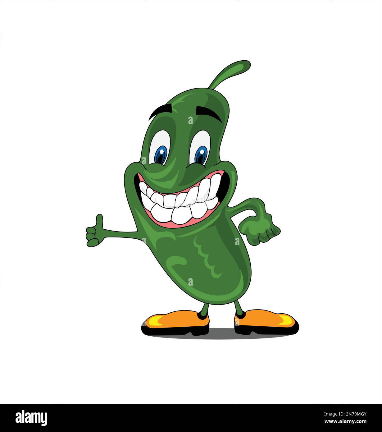 Pickle mascot vector illustration on white background Stock Vector ...