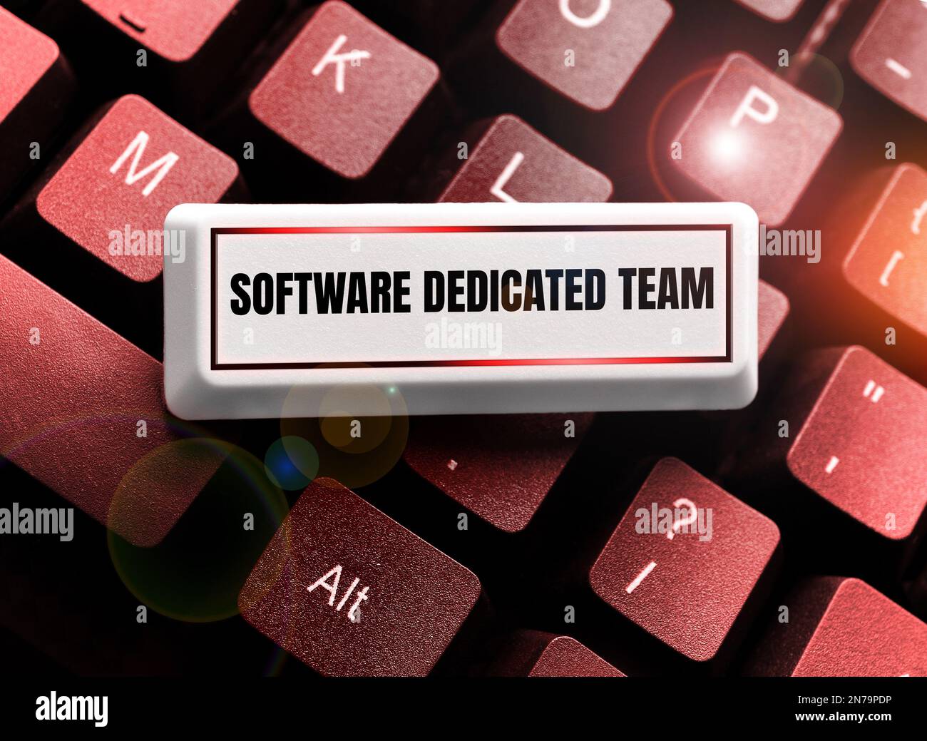 Conceptual display Software Dedicated Team. Business showcase people ...