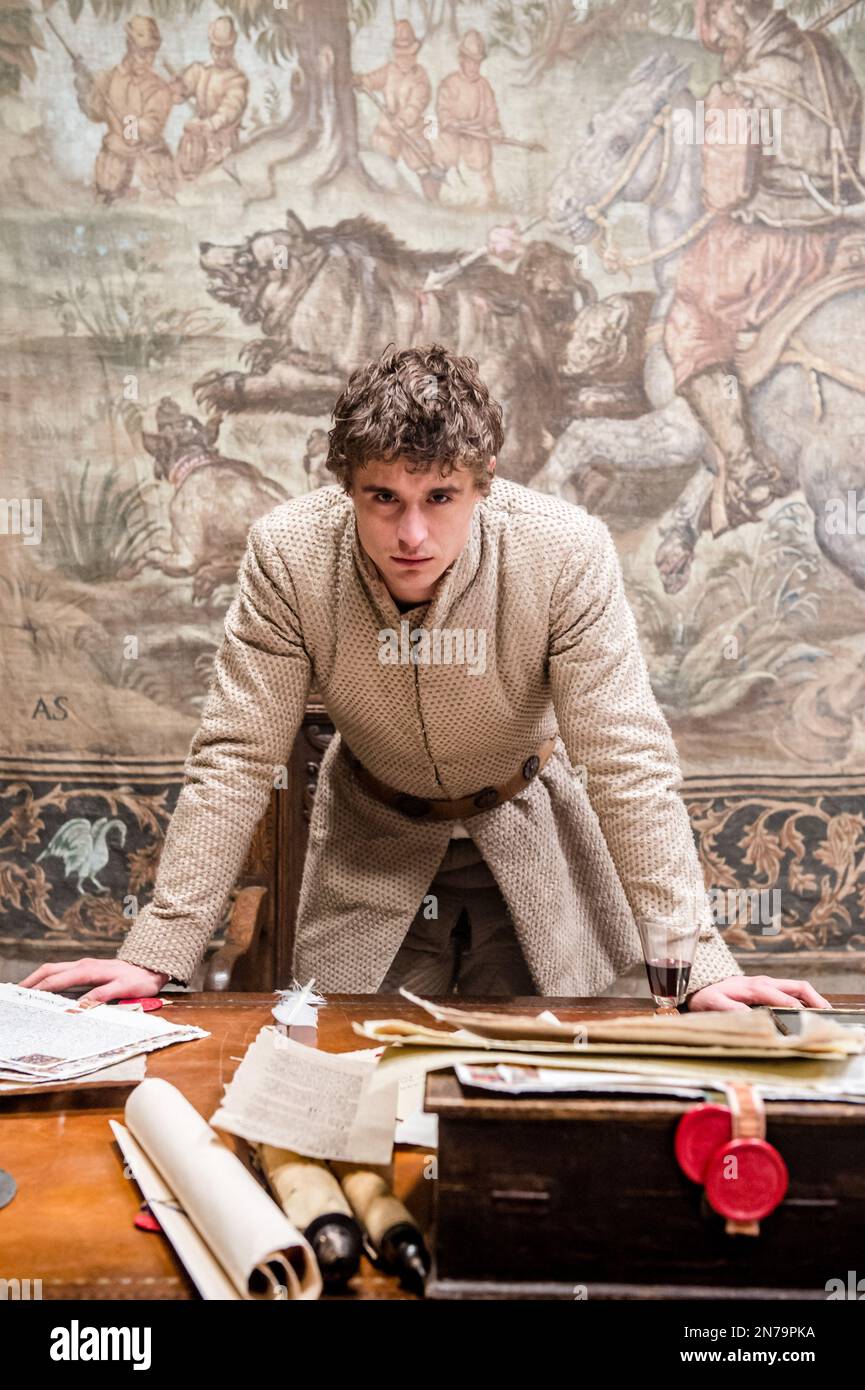 British actor Max Irons plays King Edward IV during the filming of the ...