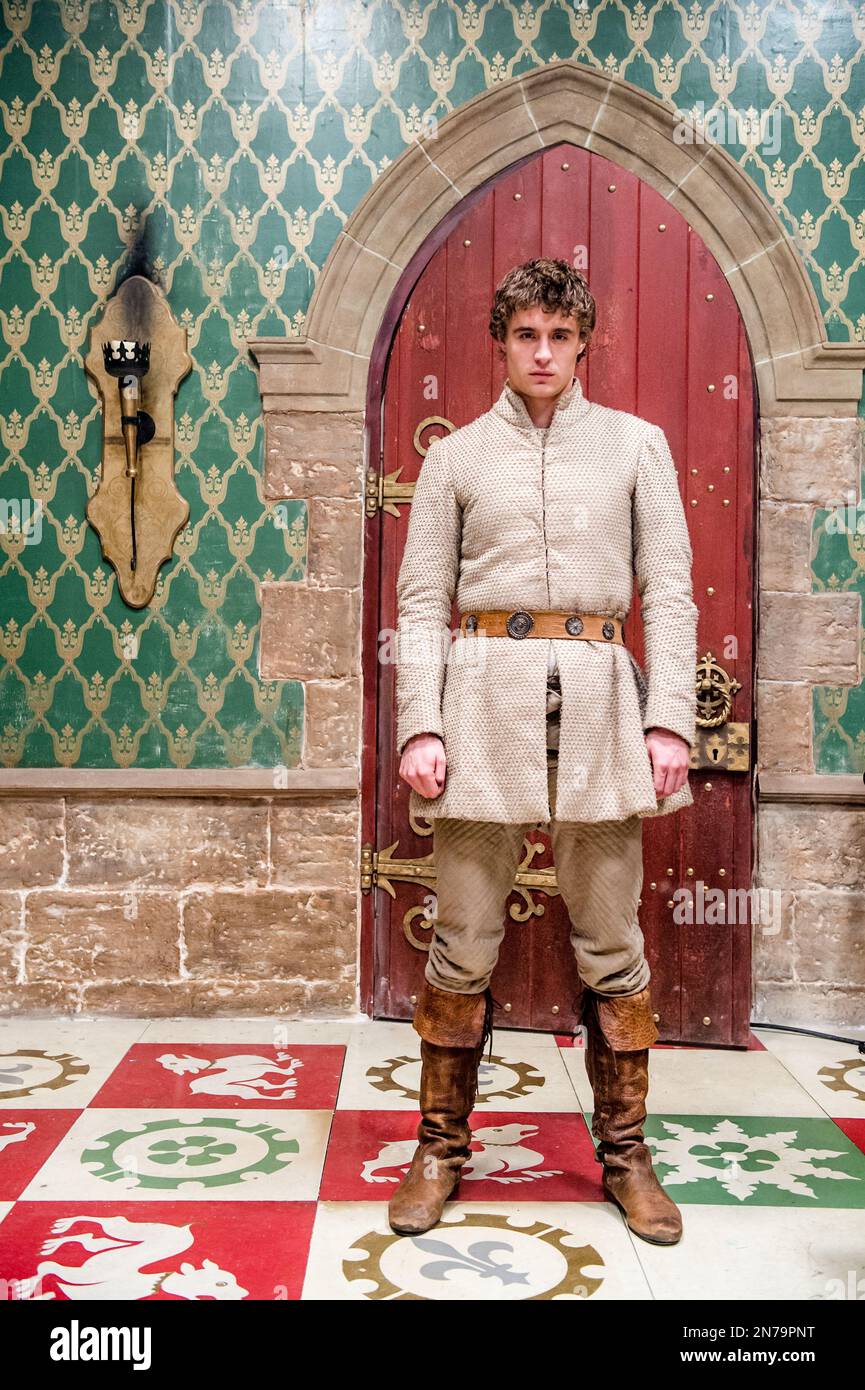 British actor Max Irons plays King Edward IV during the filming of the ...