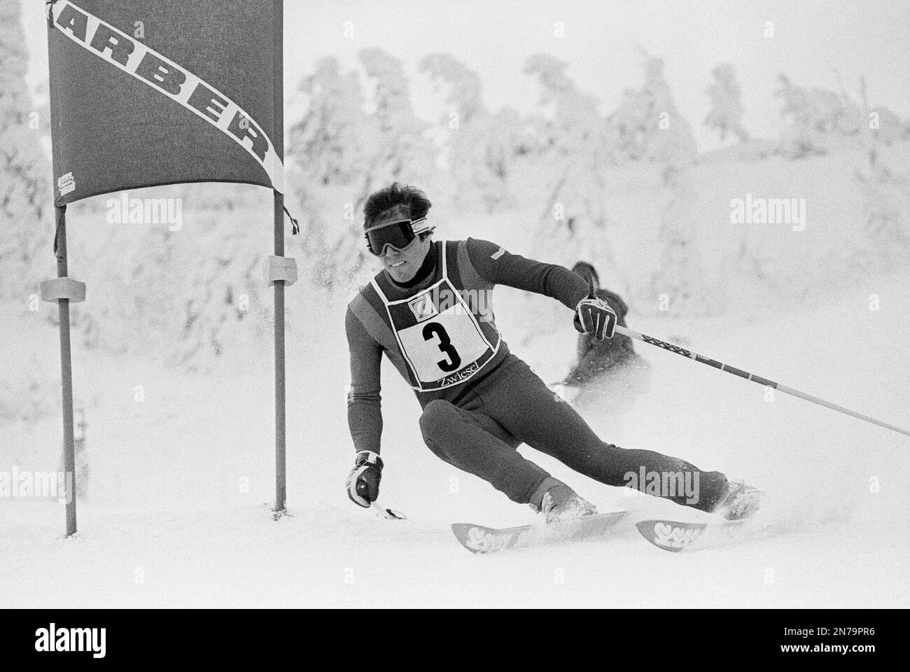 U.S. Skier Phil Mahre on the course of the World Cup giant slalom in ...