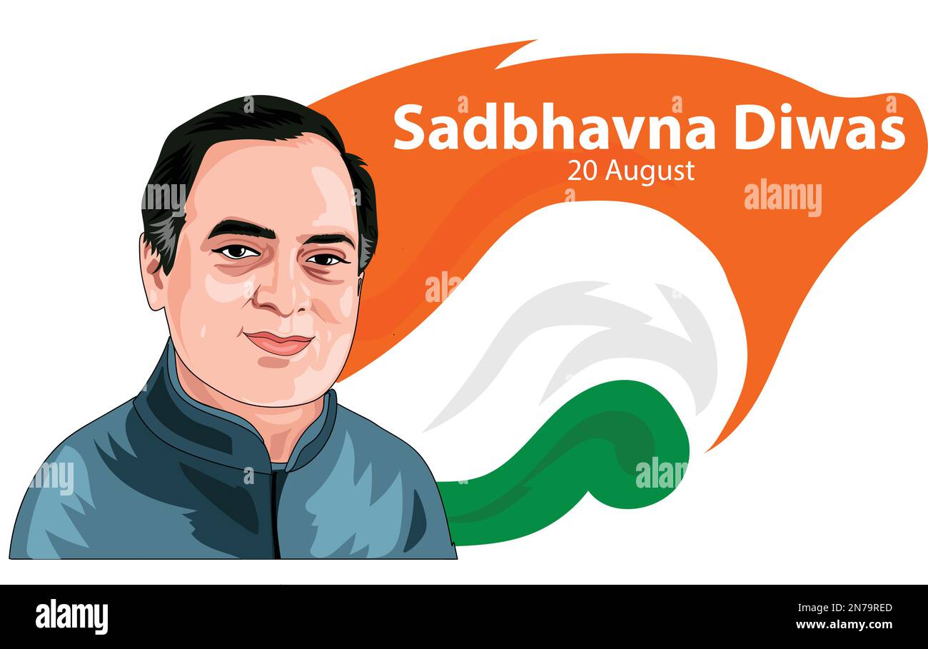 Sadbhavana Diwas poster vector illustration Stock Vector Image & Art ...