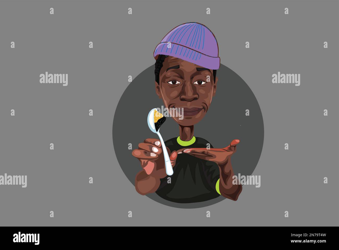 khaby lame cartoon vector illustration Stock Vector Image & Art - Alamy