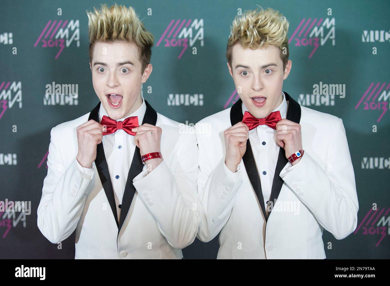 Jedward pose for a picture in the Press Room during the 2013 MuchMusic ...
