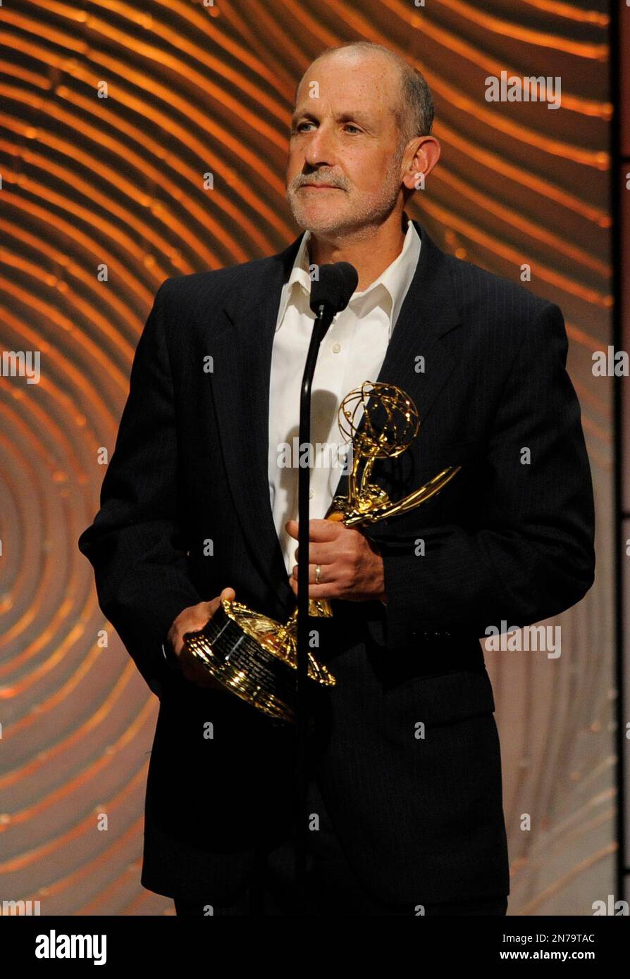 Sande Stewart accepts the lifetime achievement award on behalf of his ...