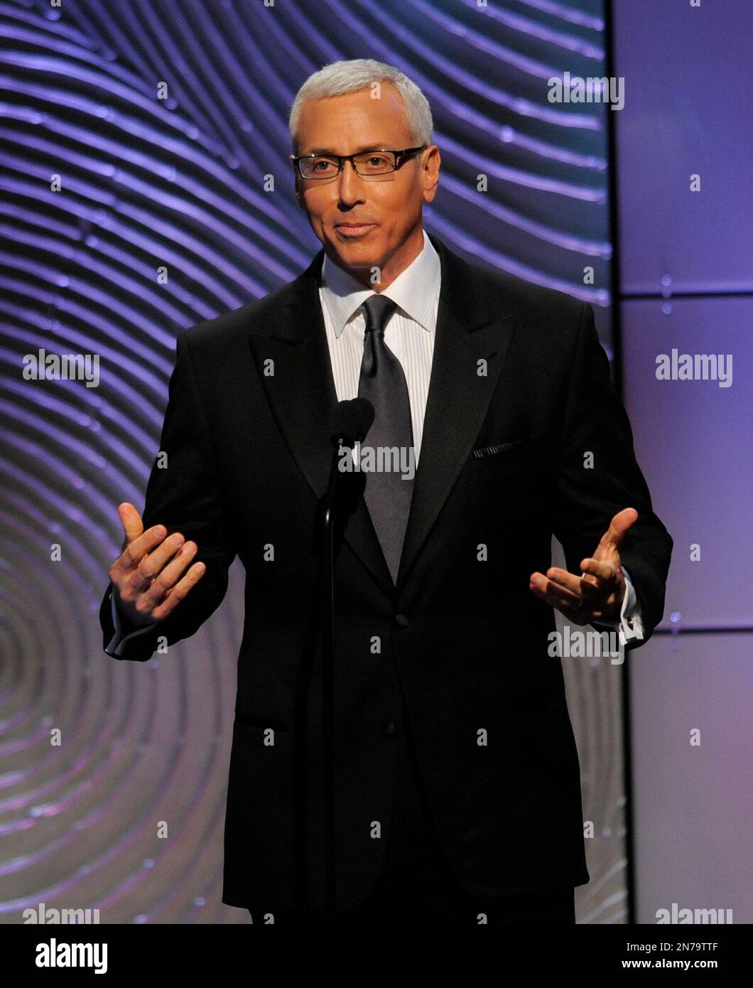 Dr. Drew Pinsky speaks on stage at the 40th Annual Daytime Emmy Awards ...