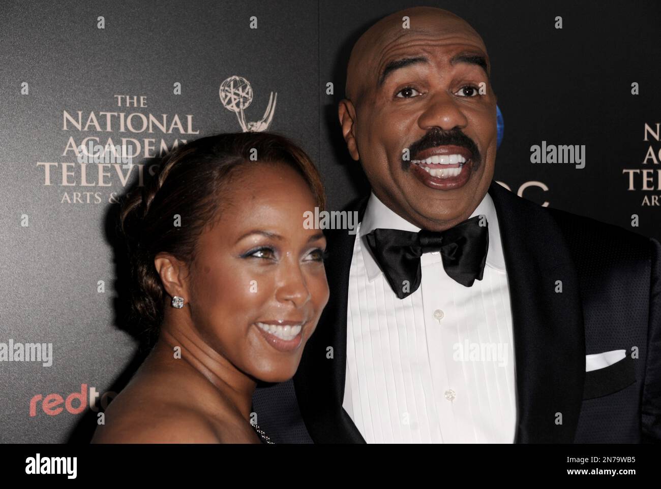 Steve Harvey, right, and Marjorie Bridges arrive at the 40th Annual ...