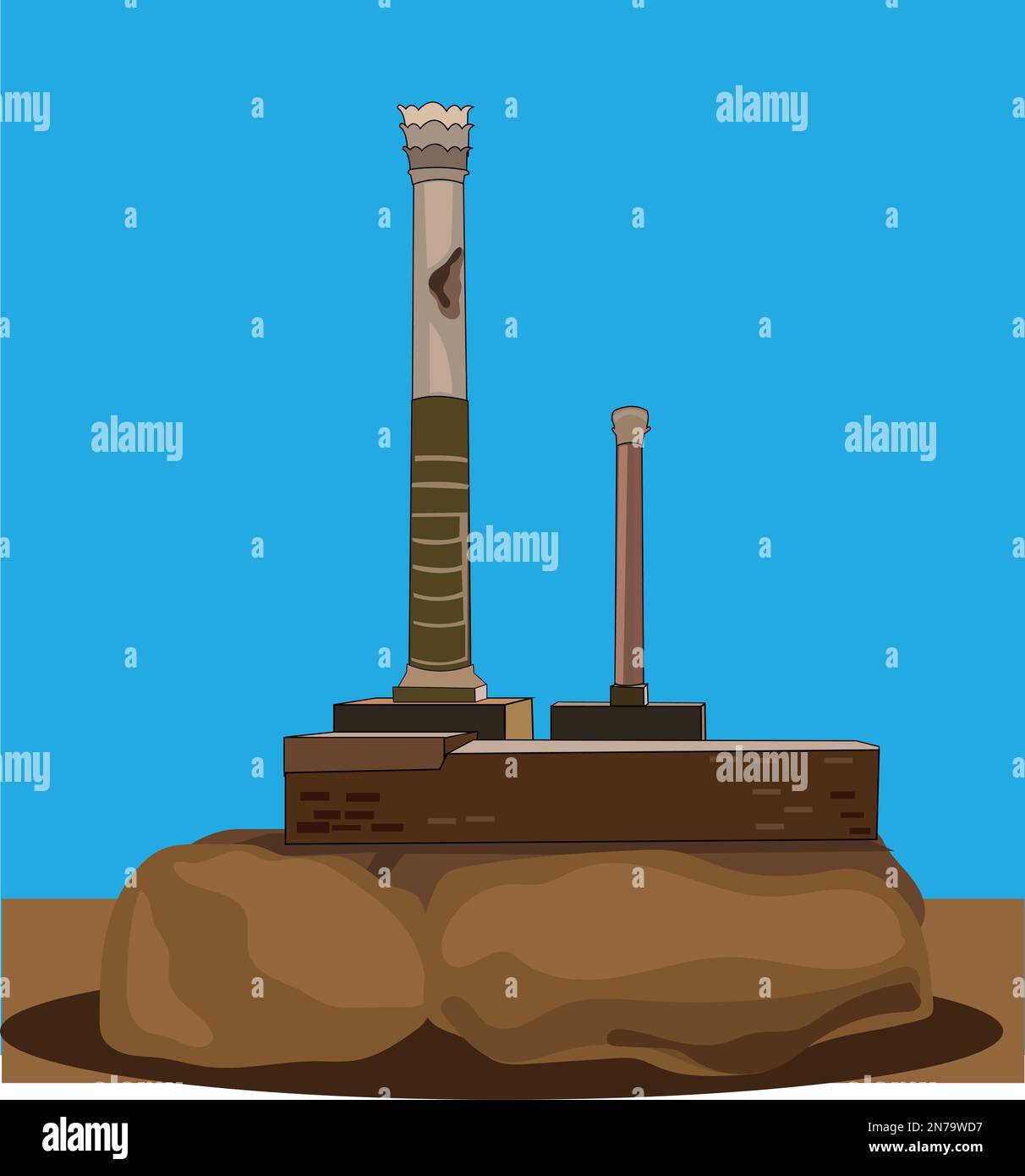 Archaeological site of carthage tunisia Stock Vector Images - Alamy