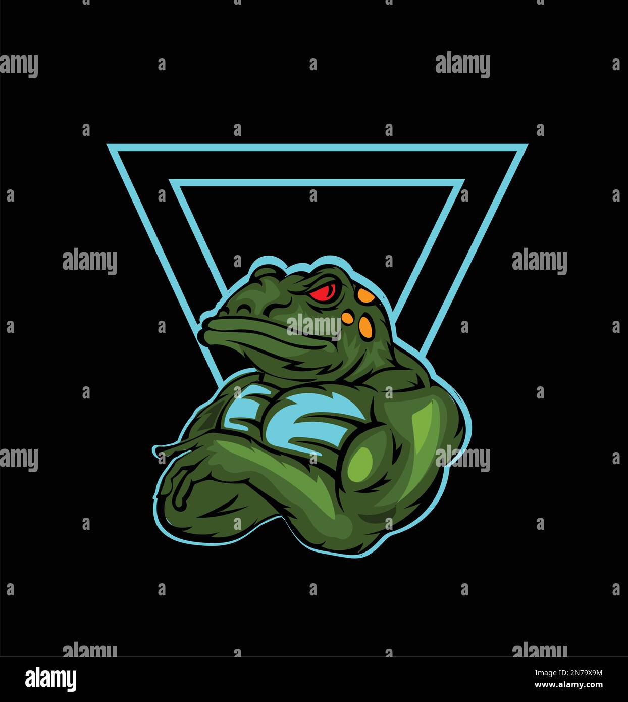 Frog mascot logo design hi-res stock photography and images - Alamy