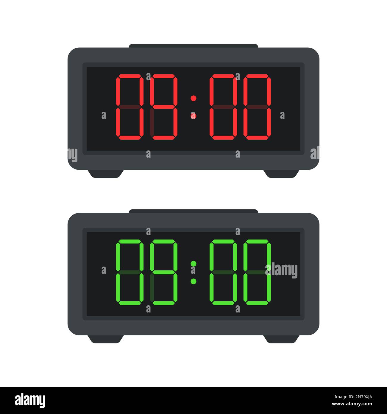Digital Alarm Clock Time Icon Vector Illustration Stock Vector Image