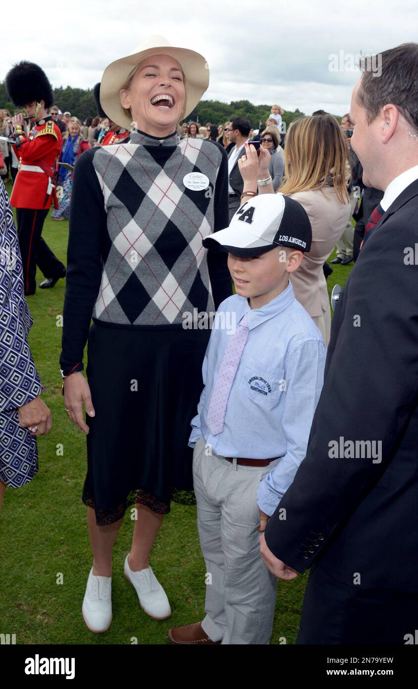 Sharon Stone and her son Roan Joseph Bronstein attend Cartier Queen's ...