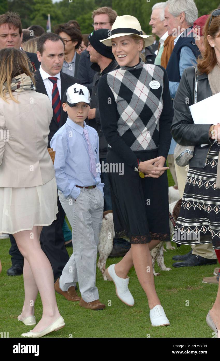 Sharon Stone and her son Roan Joseph Bronstein attend Cartier Queen's ...