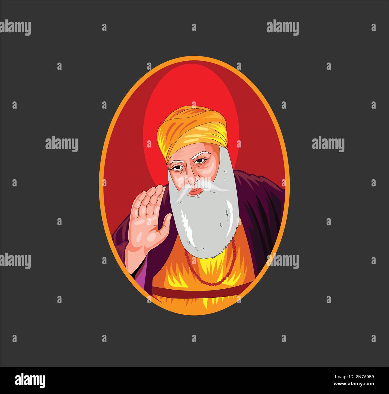 Guru nanak dev vector Stock Vector Image & Art - Alamy