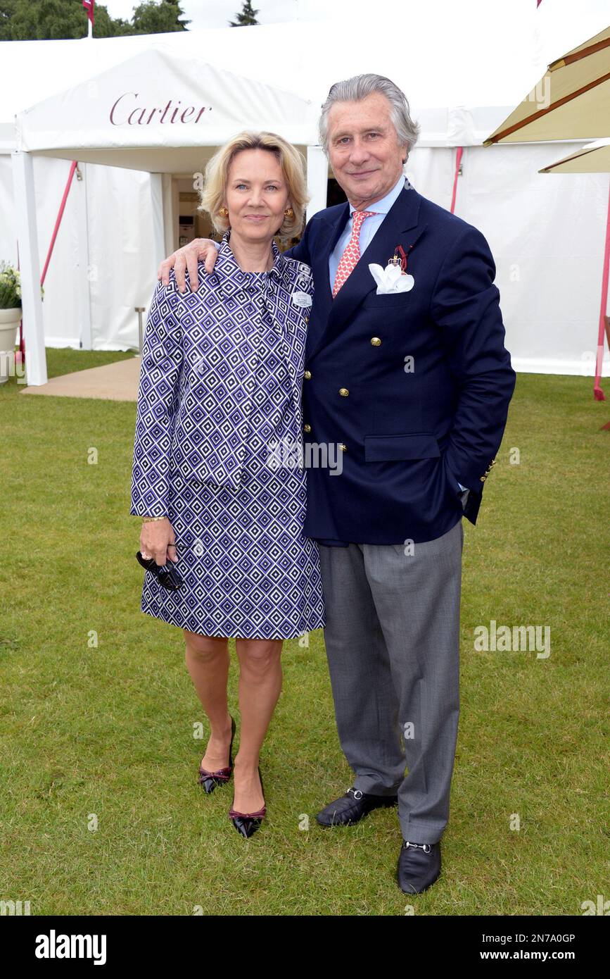 Arnaud Bumberger, Managing Director of Cartier in the UK and his wife ...