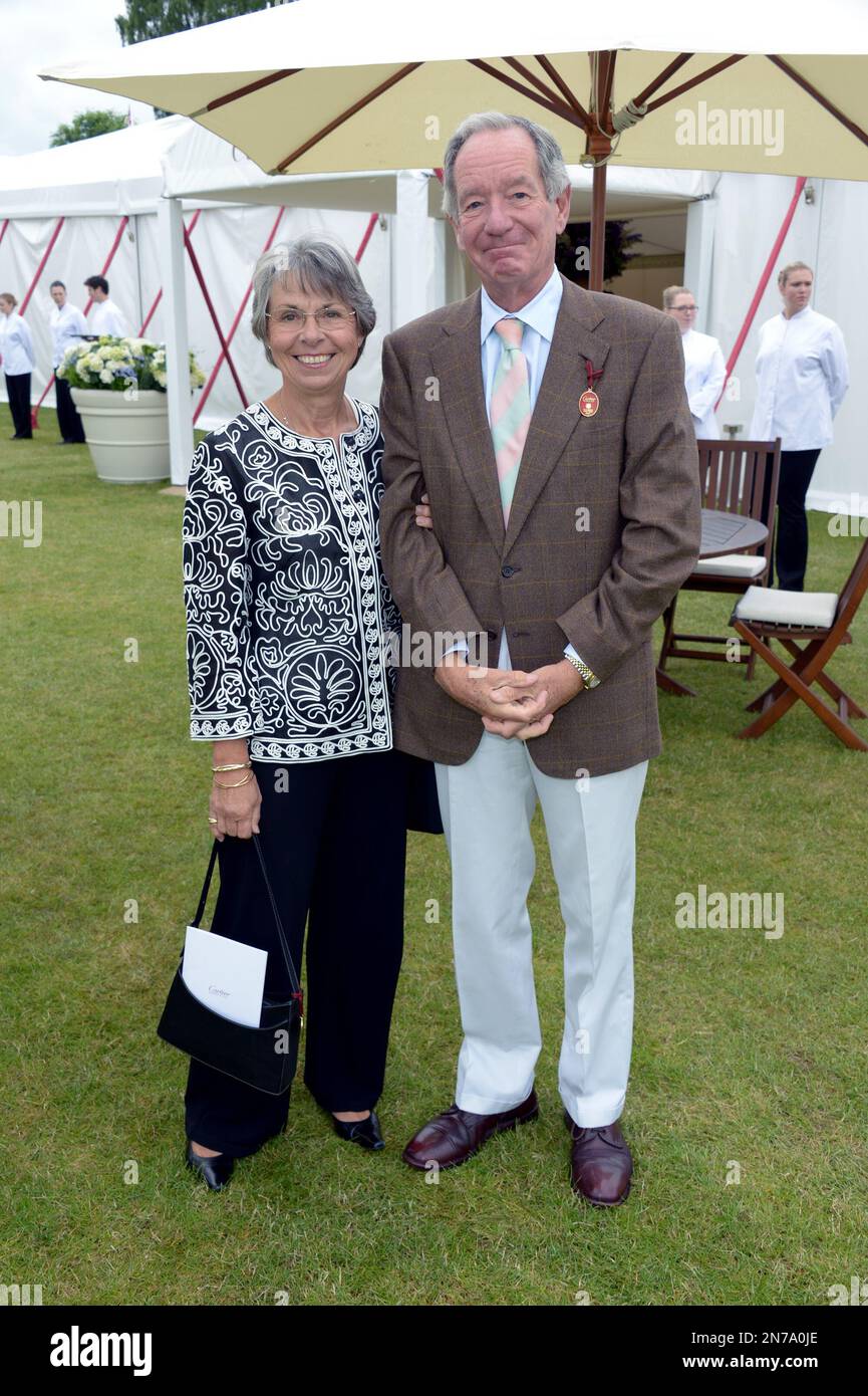 Michael Buerk and his wife Christine at Cartier Queen's Cup held at ...