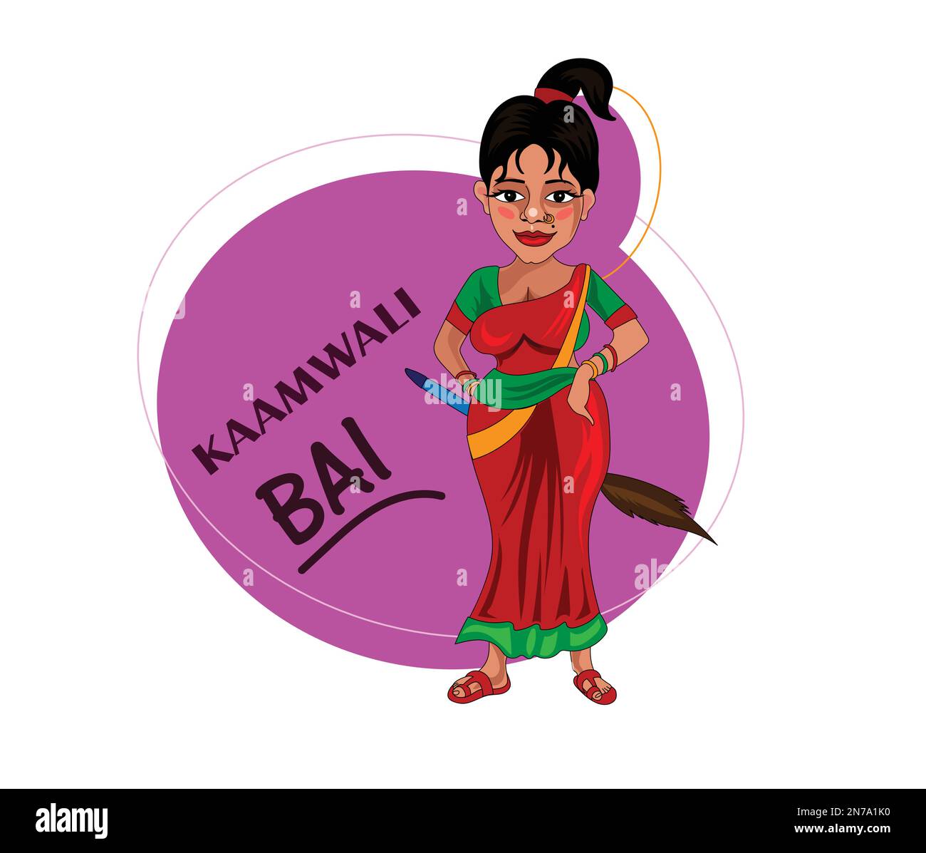 Kam Wali Bai cartoon vector Stock Vector Image & Art - Alamy