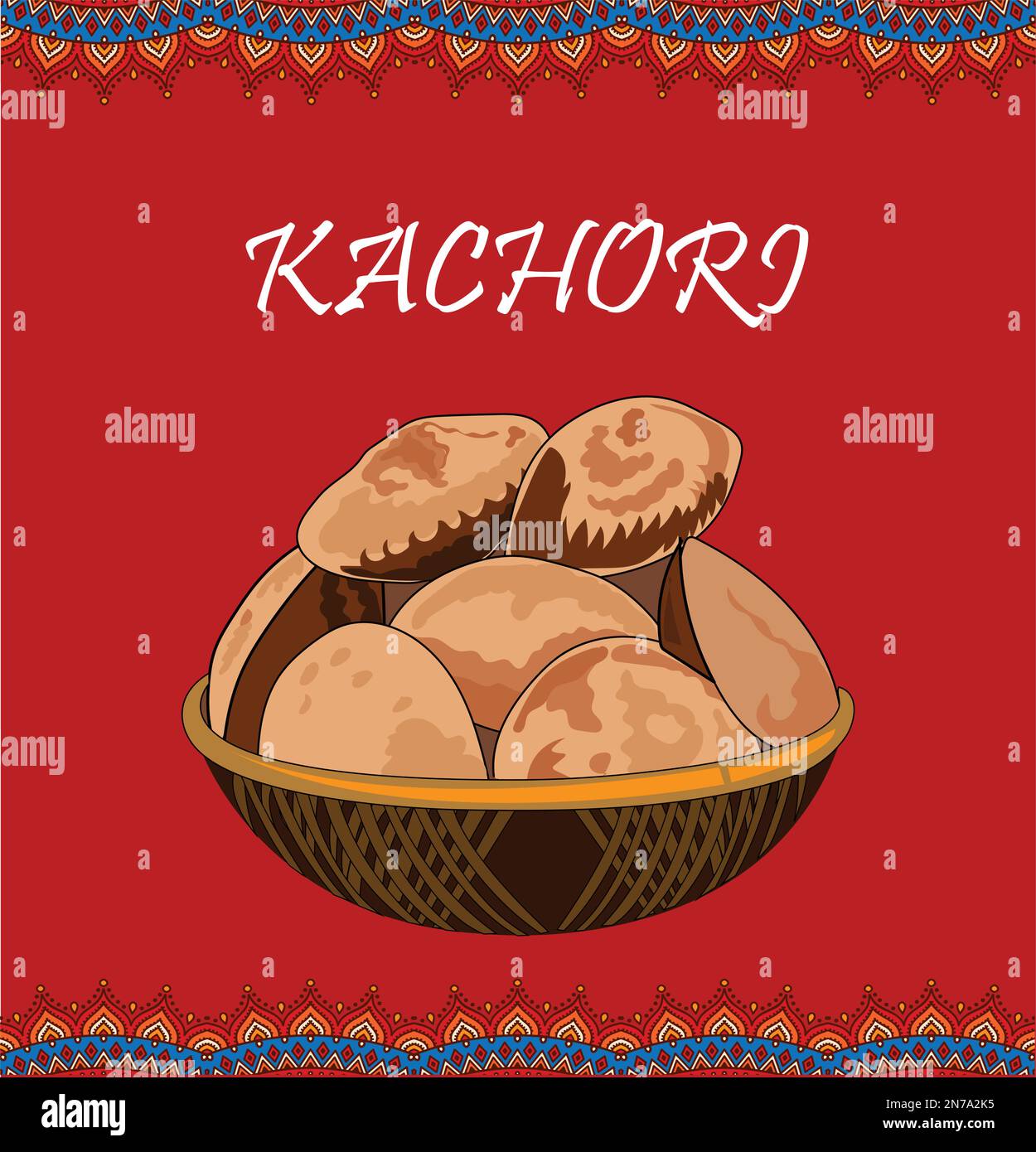 Kachori food vector illustration Stock Vector Image & Art - Alamy