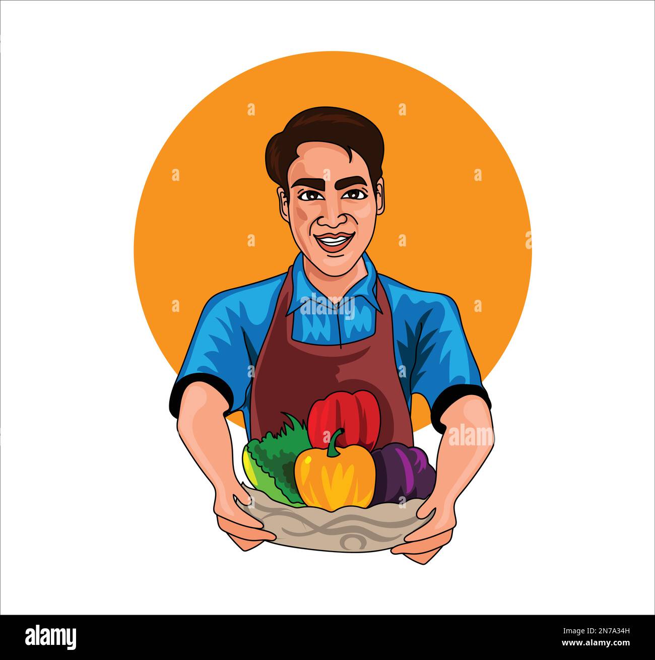 Man selling Frouts vector Stock Vector Image & Art - Alamy