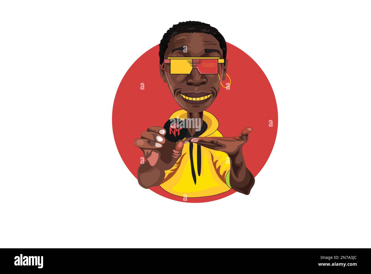 khaby lame cartoon vector illustration Stock Vector Image & Art - Alamy