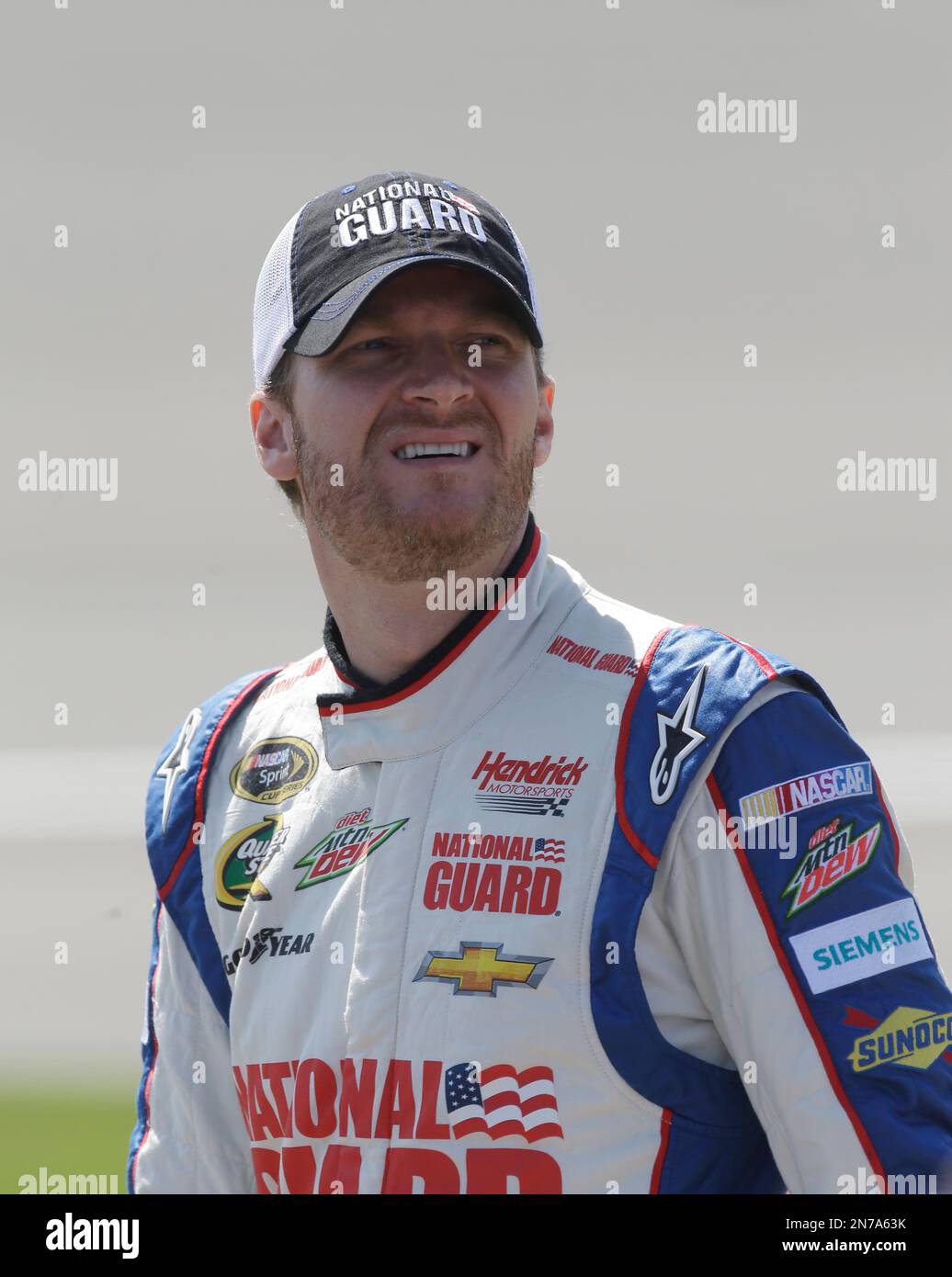 Driver Dale Earnhardt Jr., is seen before a practice session, Friday ...