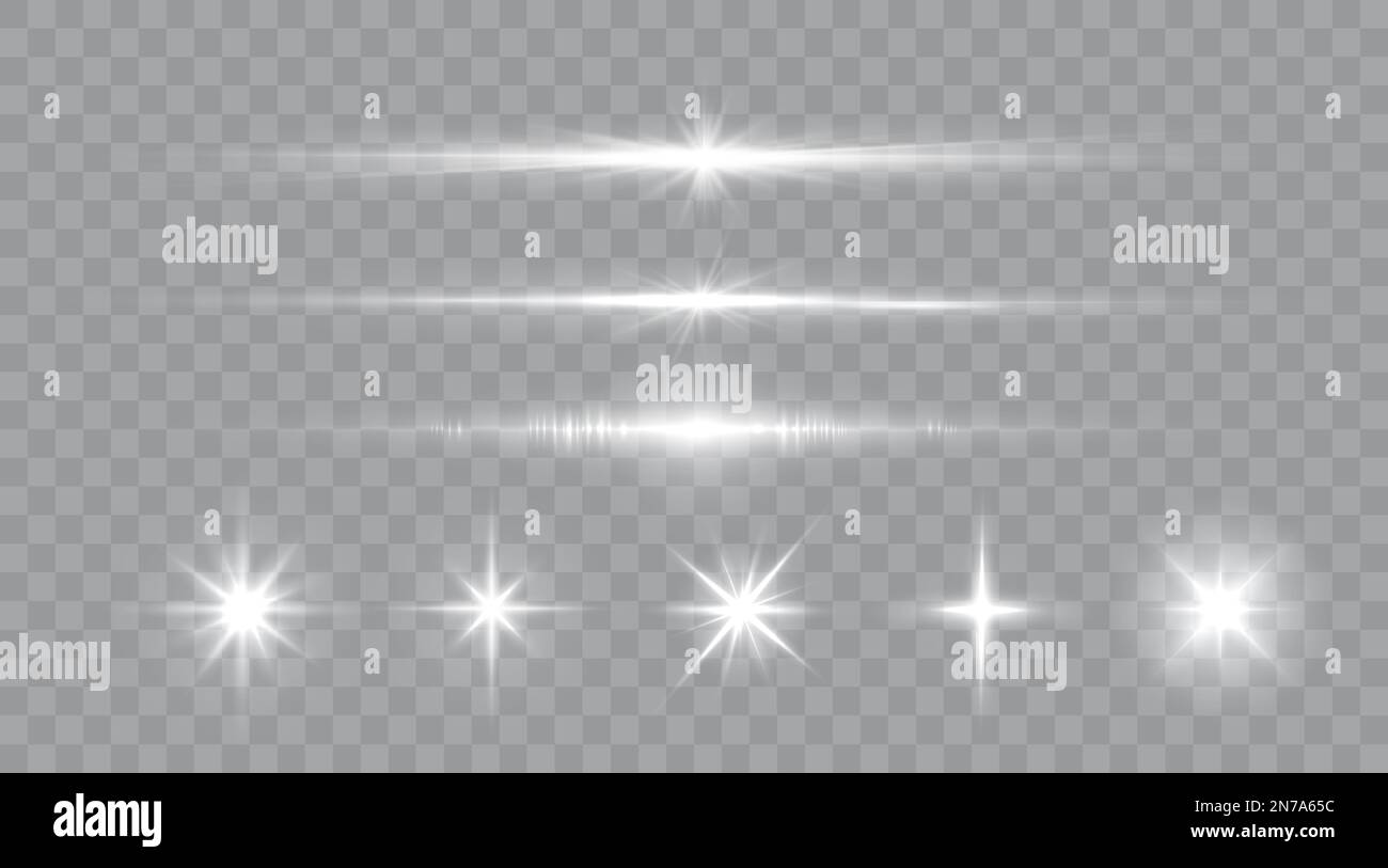 Set of Shine glowing stars. Vector Shining Sparks isolated Stock Vector Image & Art - Alamy