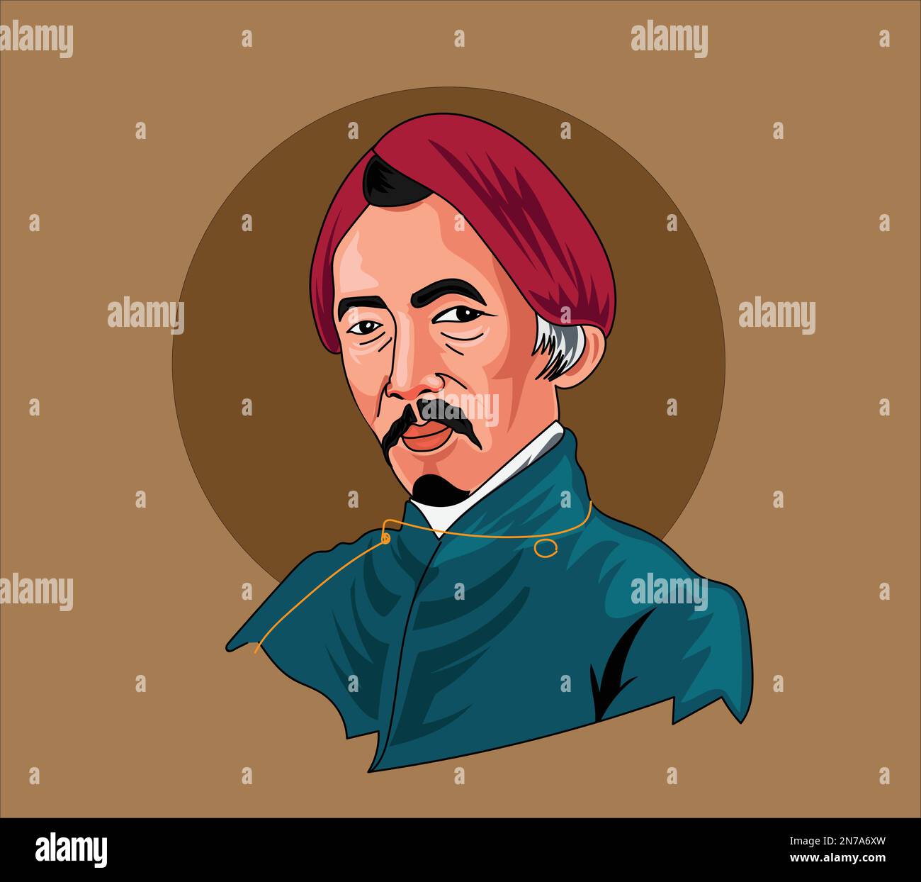 Raden Saleh vector illustration Stock Vector Image & Art - Alamy