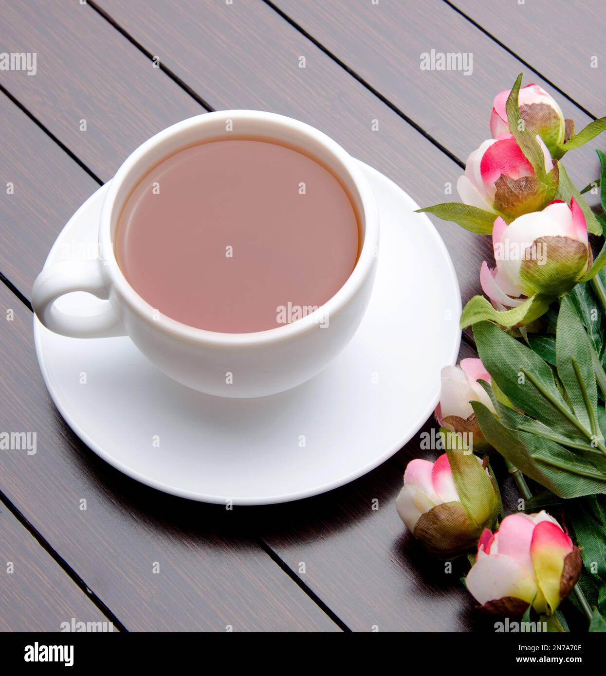 The cup of tea in catering concept Stock Photo - Alamy