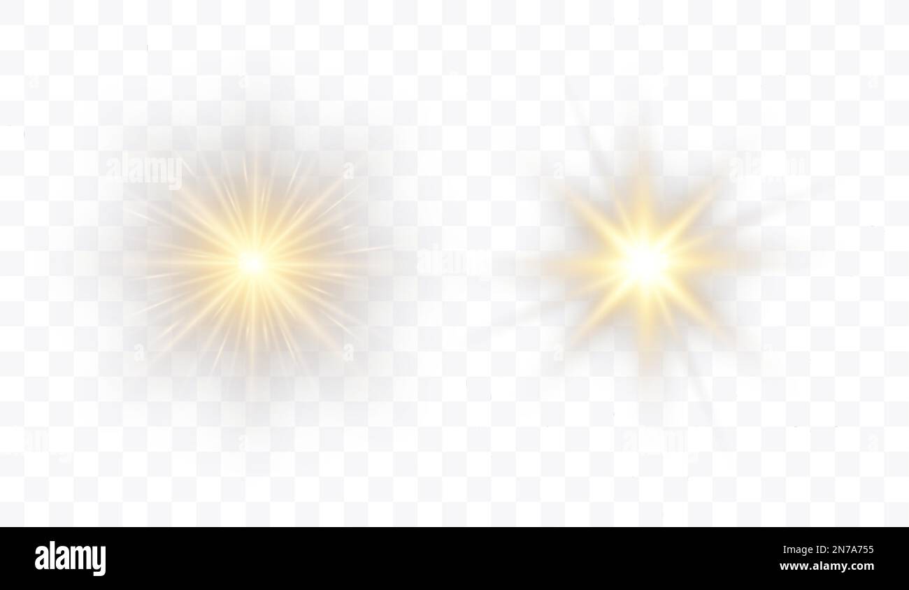 Set of Shine glowing stars. Vector Golden Sparks isolated Stock Vector Image & Art - Alamy