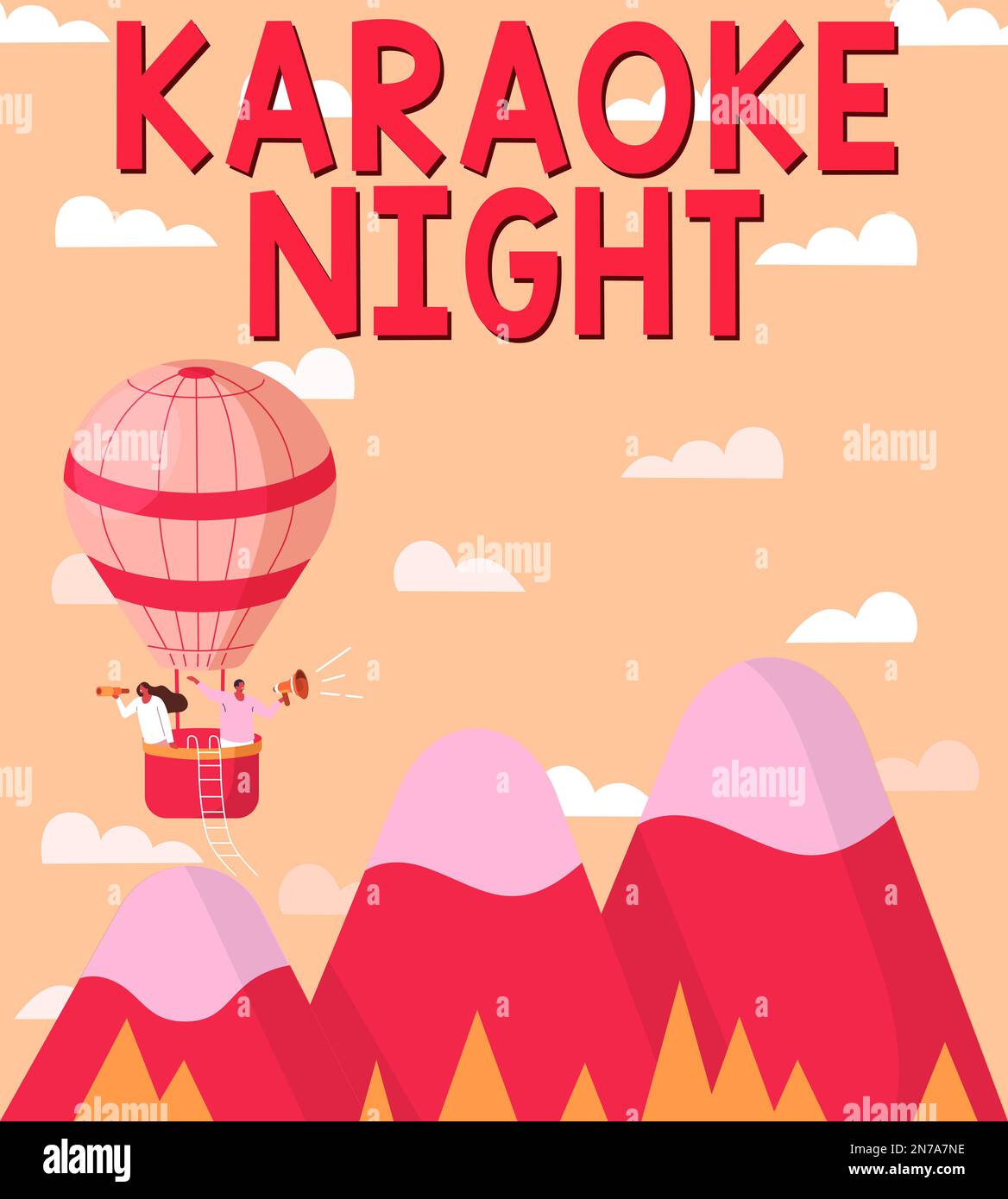 Text sign showing Karaoke Night. Business overview Entertainment ...