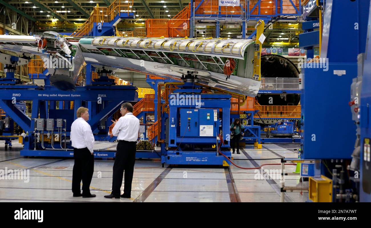 In this Wednesday, May 29, 2013, photo, a portion of the fuselage of a ...