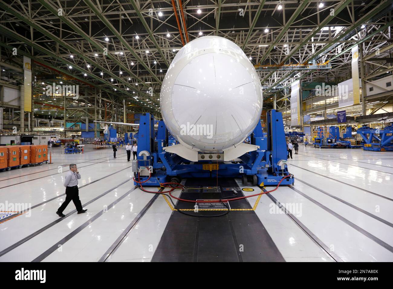 In this photo taken Wednesday, May 29, 2013, the front portion of a ...