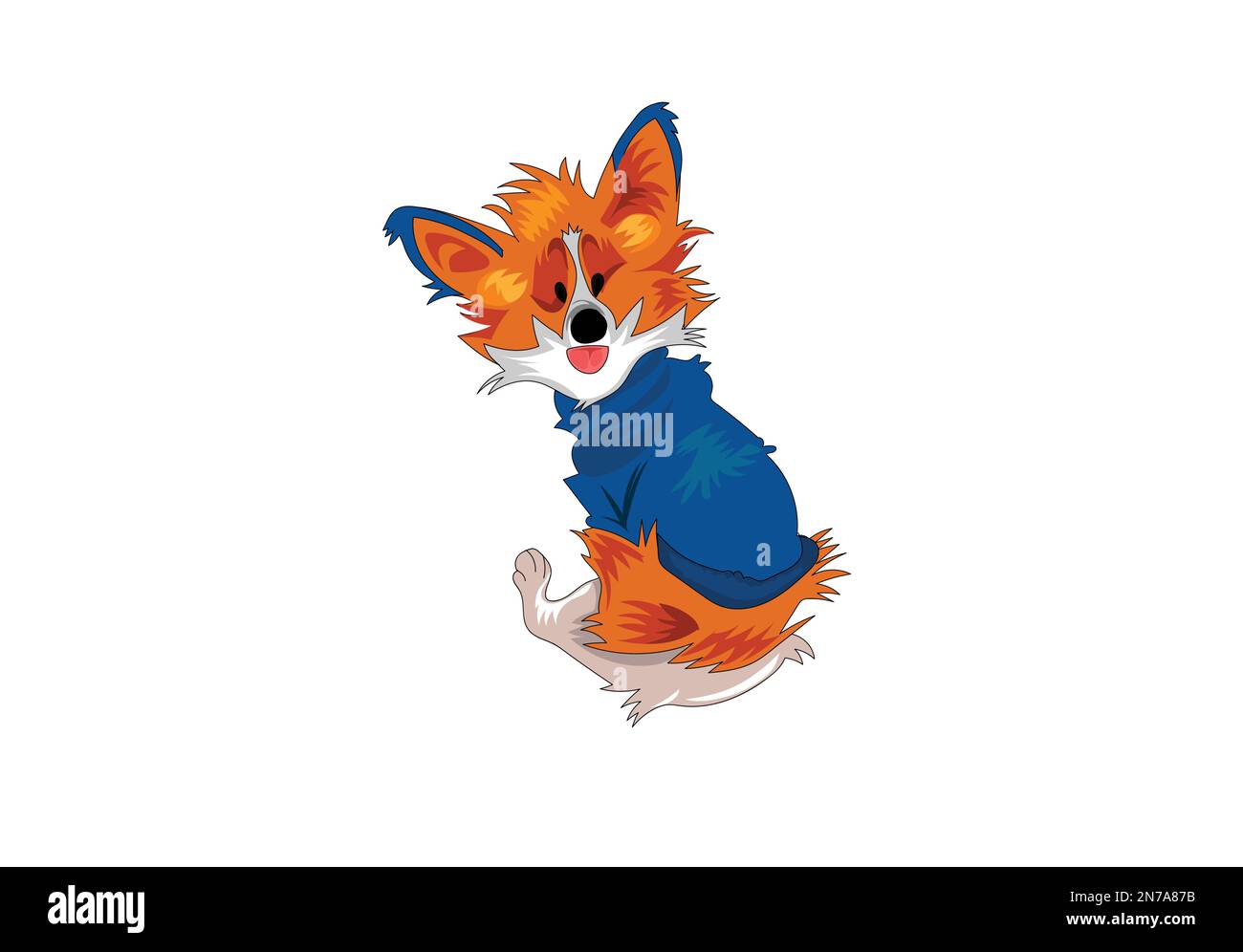lovey fox looking at you. vector illustration Stock Vector Image & Art ...
