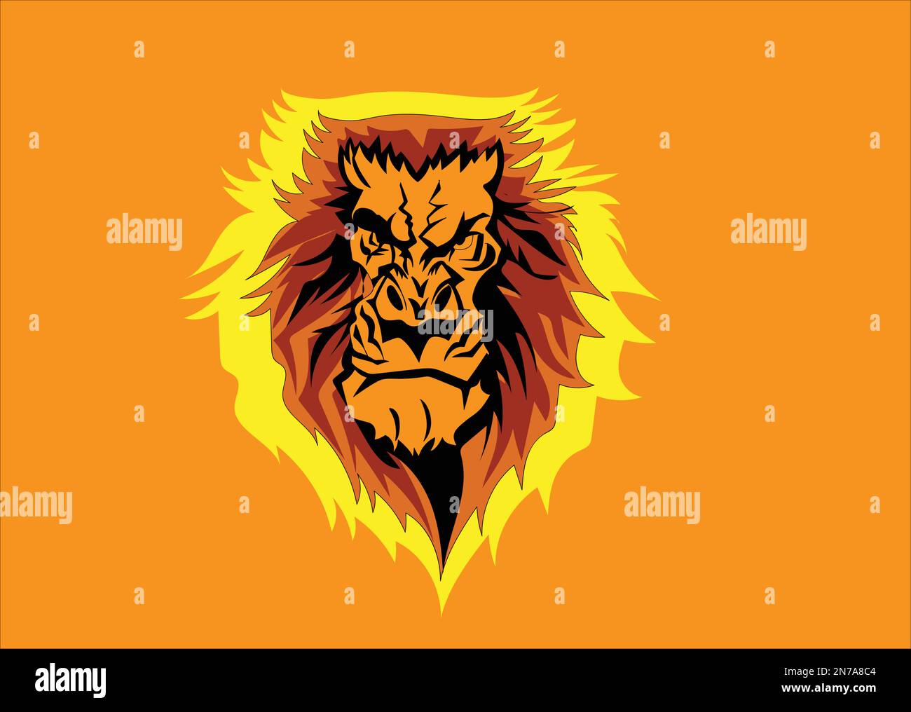 Lion mascot vector illustration Stock Vector Image & Art - Alamy