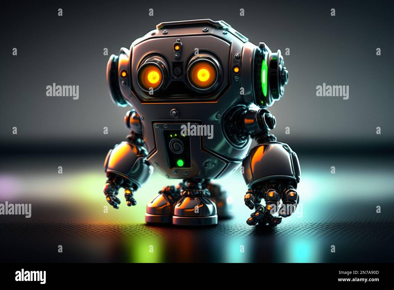 Cute little advanced robot Stock Photo - Alamy