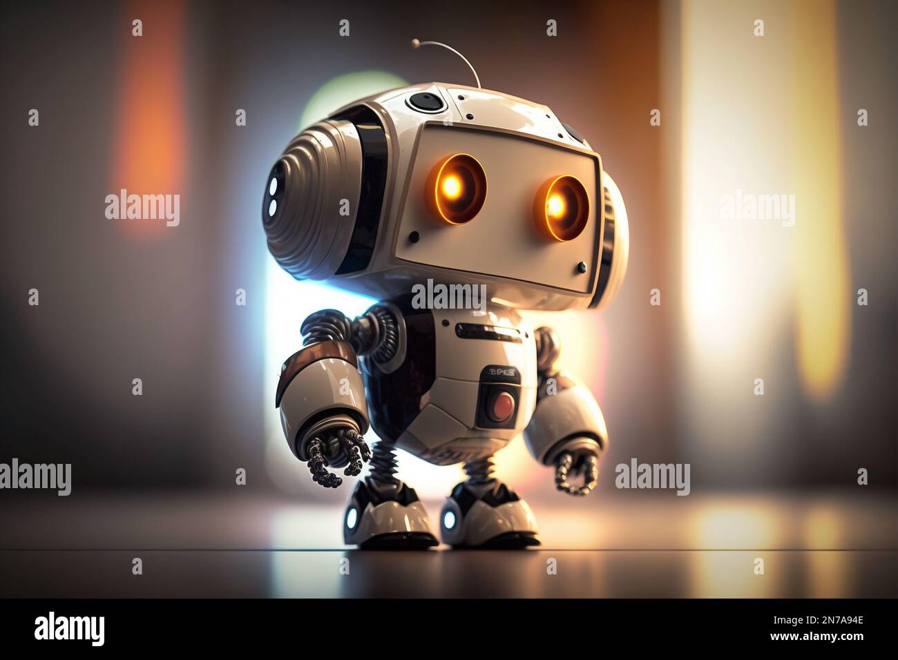 Cute little advanced robot Stock Photo - Alamy