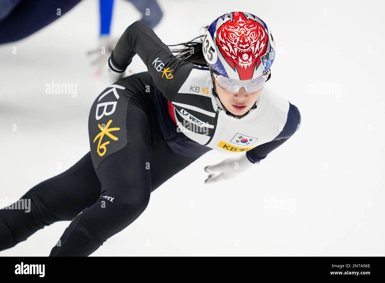 DORDRECHT, NETHERLANDS - FEBRUARY 10: Geonhee Kim of Korea during the ...