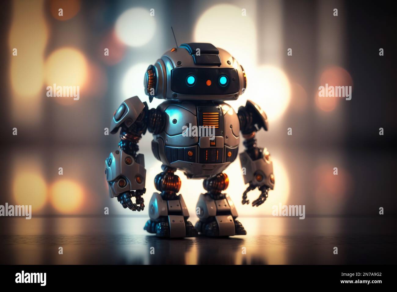 Cute little advanced robot Stock Photo - Alamy