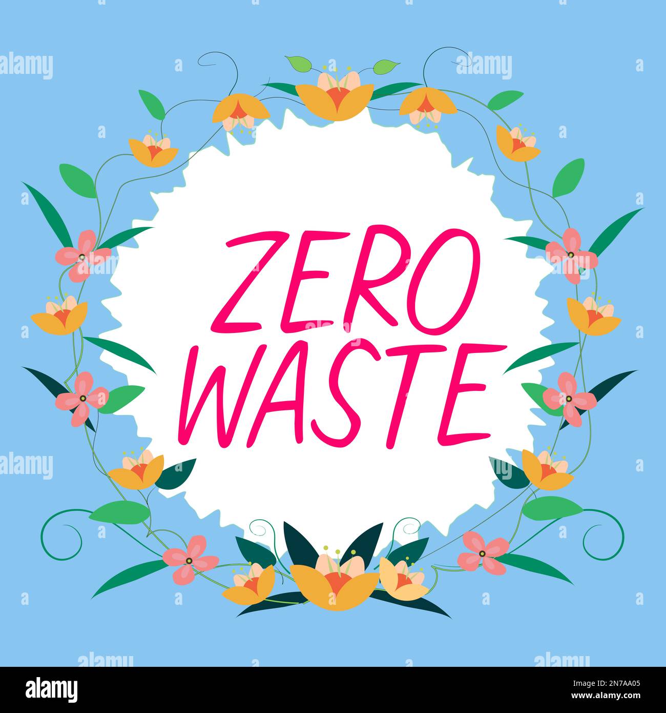 Hand writing sign Zero Waste. Business idea industrial responsibility includes composting ...