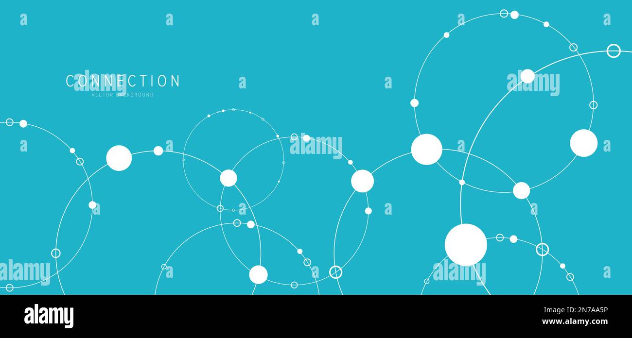 Network background. Connections with points, lines, and people icons. Vector technology ...