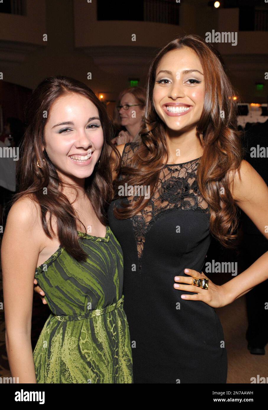 Haley Pullos, left, and Lindsey Morgan attend the Daytime Emmy Nominee ...