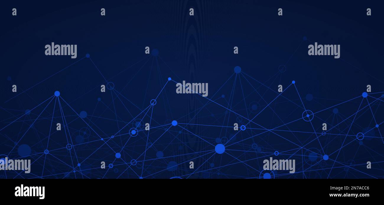 Network background. Connections with points, lines, and people icons. Vector technology ...