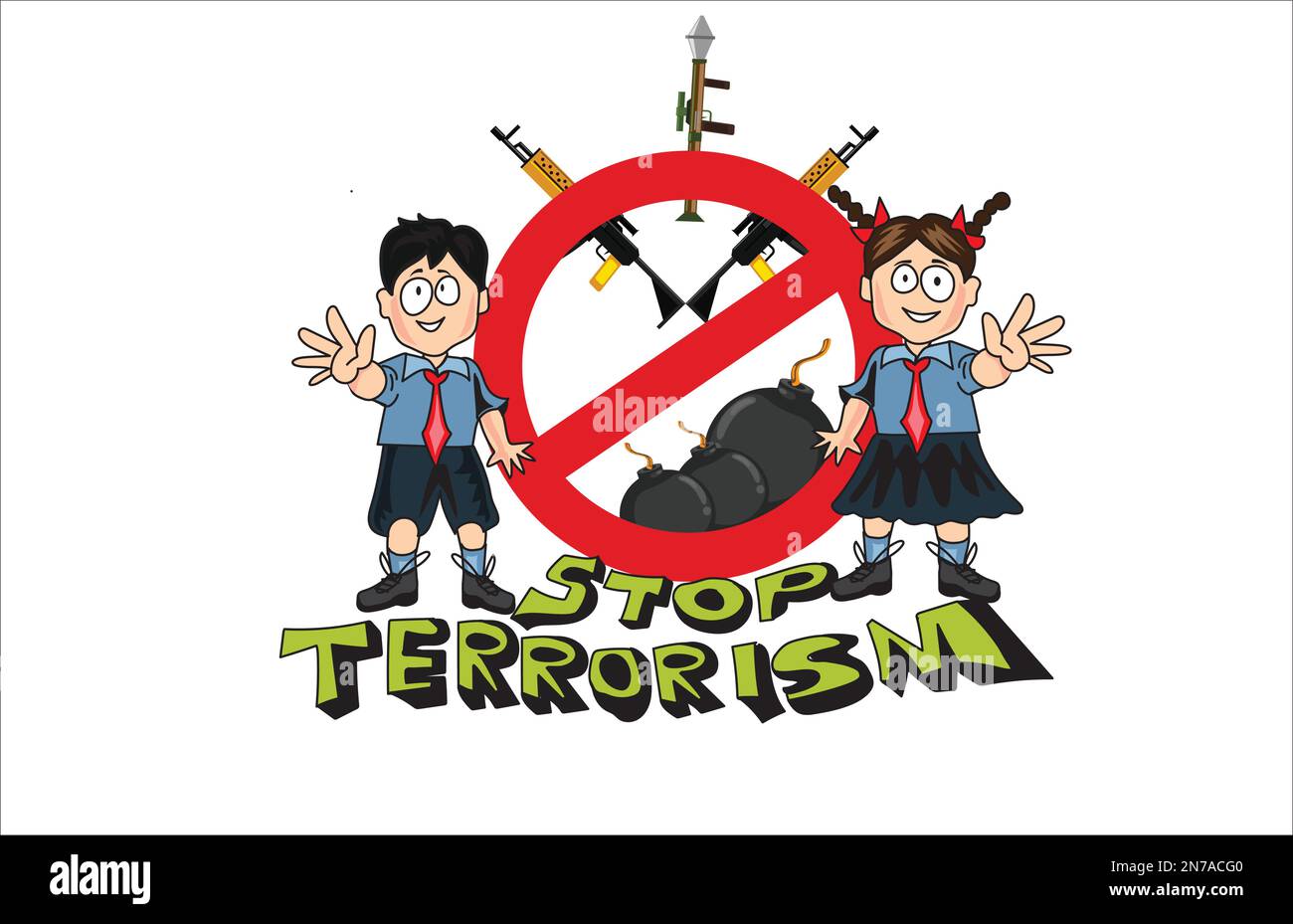stop terrorism poster vector Stock Vector Image & Art - Alamy