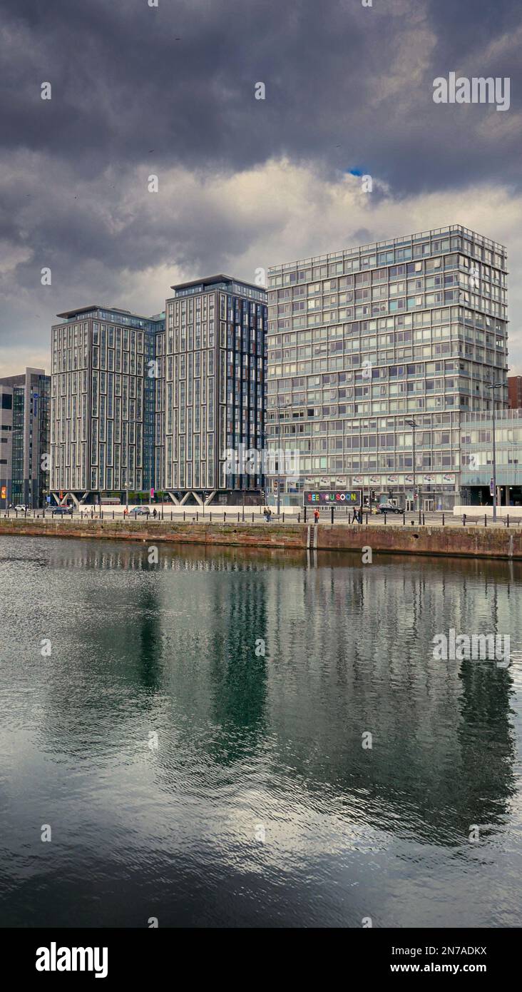 Modern buildings that make up Liverpool's waterfront. Taken from the ...