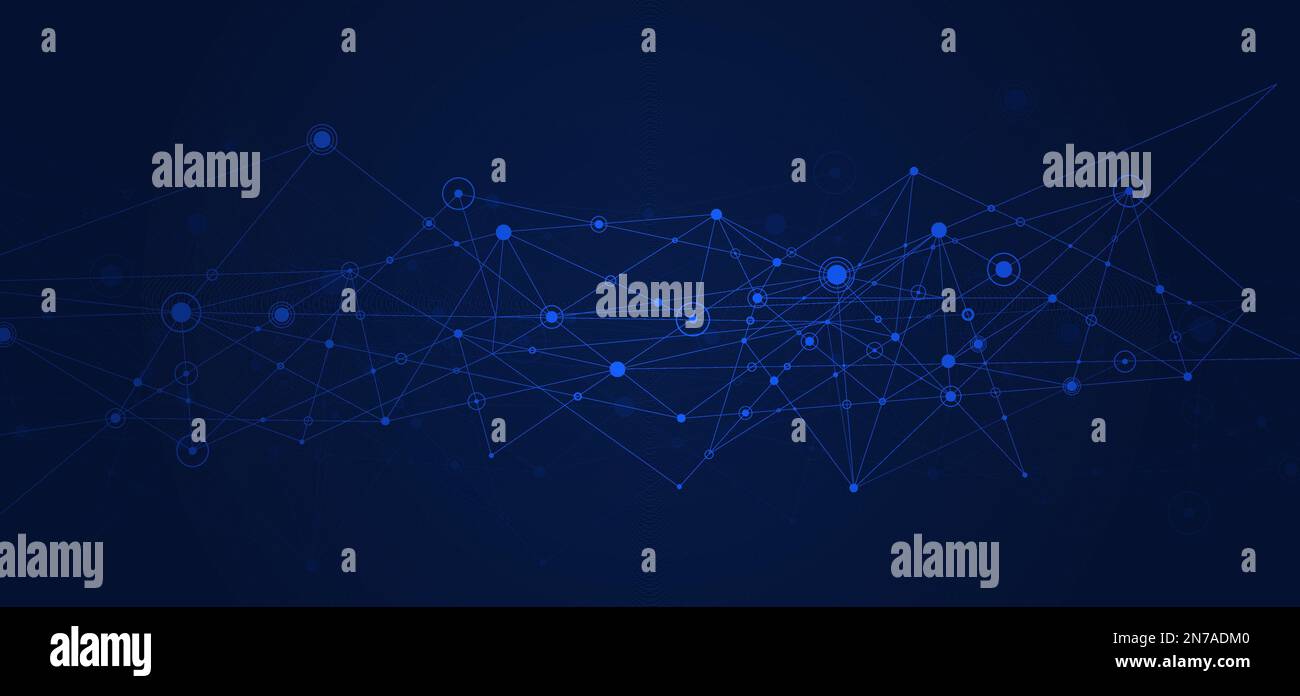 Network background. Connections with points, lines, and people icons ...